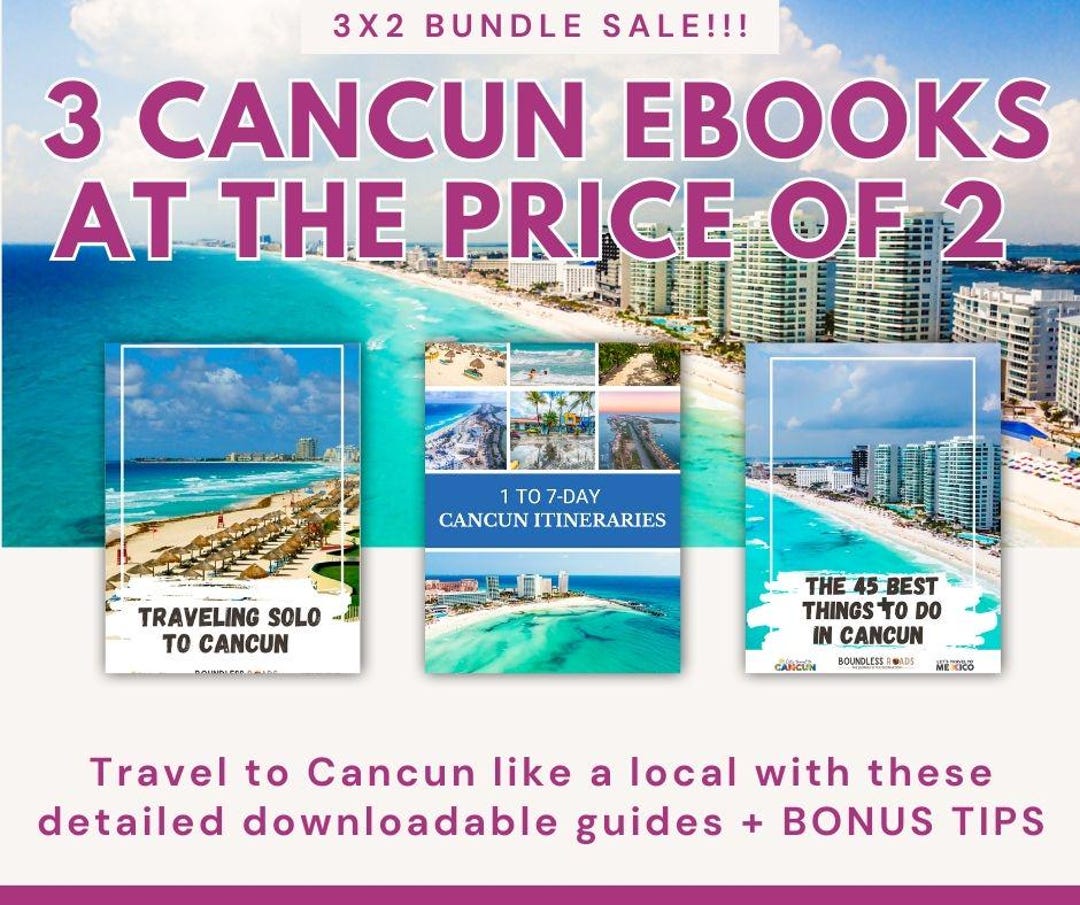 Cancun Travel Guide Bundle 3x2 + Extra Bonus | MEXICO TRAVEL GUIDES - Etsy
