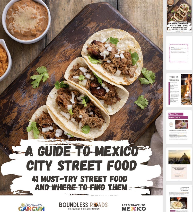 Street Food in Mexico City, a Local Guide | Mexico Travel Guides - Etsy