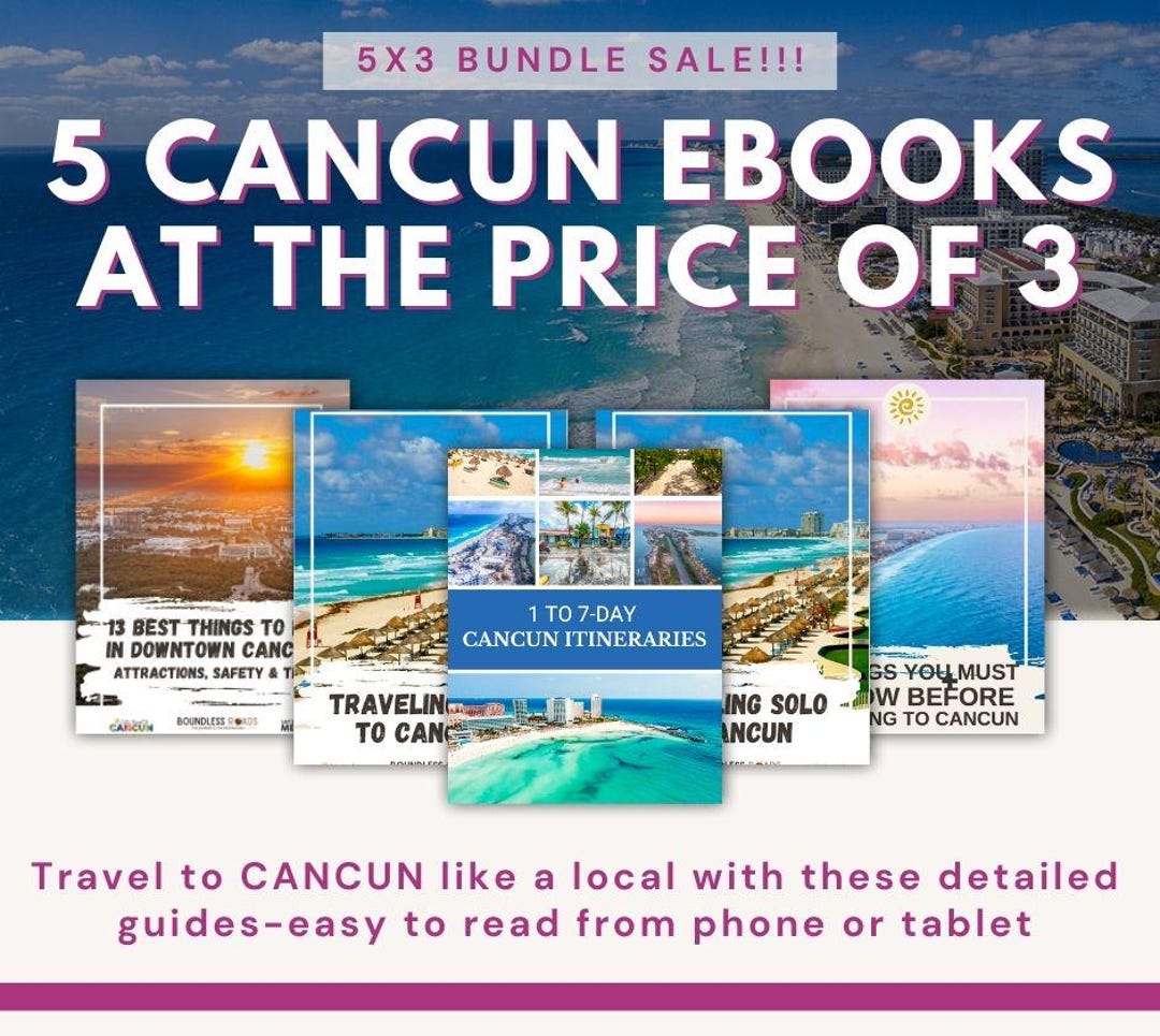 Cancun Travel Guides Bundle 3x5 - MEXICO TRAVEL GUIDE - Etsy