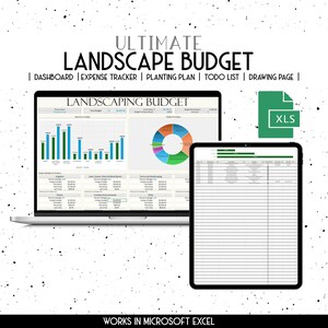 Easy Landscape Budget Spreadsheet Template - Etsy