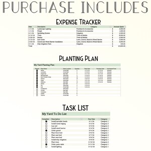 Easy Landscape Budget Plan Excel Template - Etsy