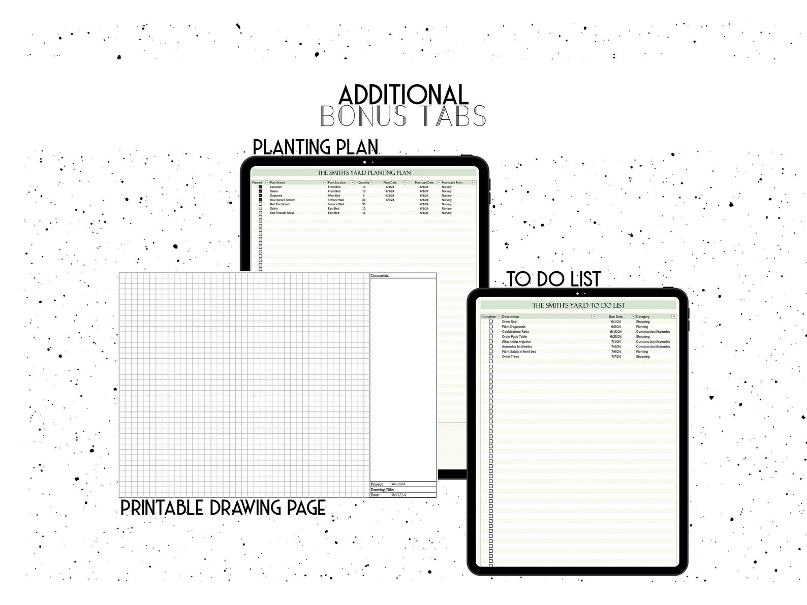 Easy Landscape Budget Spreadsheet Template - Etsy