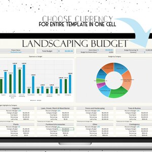 Easy Landscape Budget Spreadsheet Template - Etsy