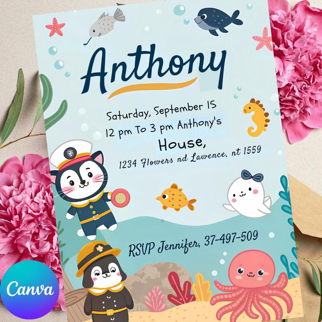 Octonauts Birthday Invitation Template - Printable & Editable Party ...