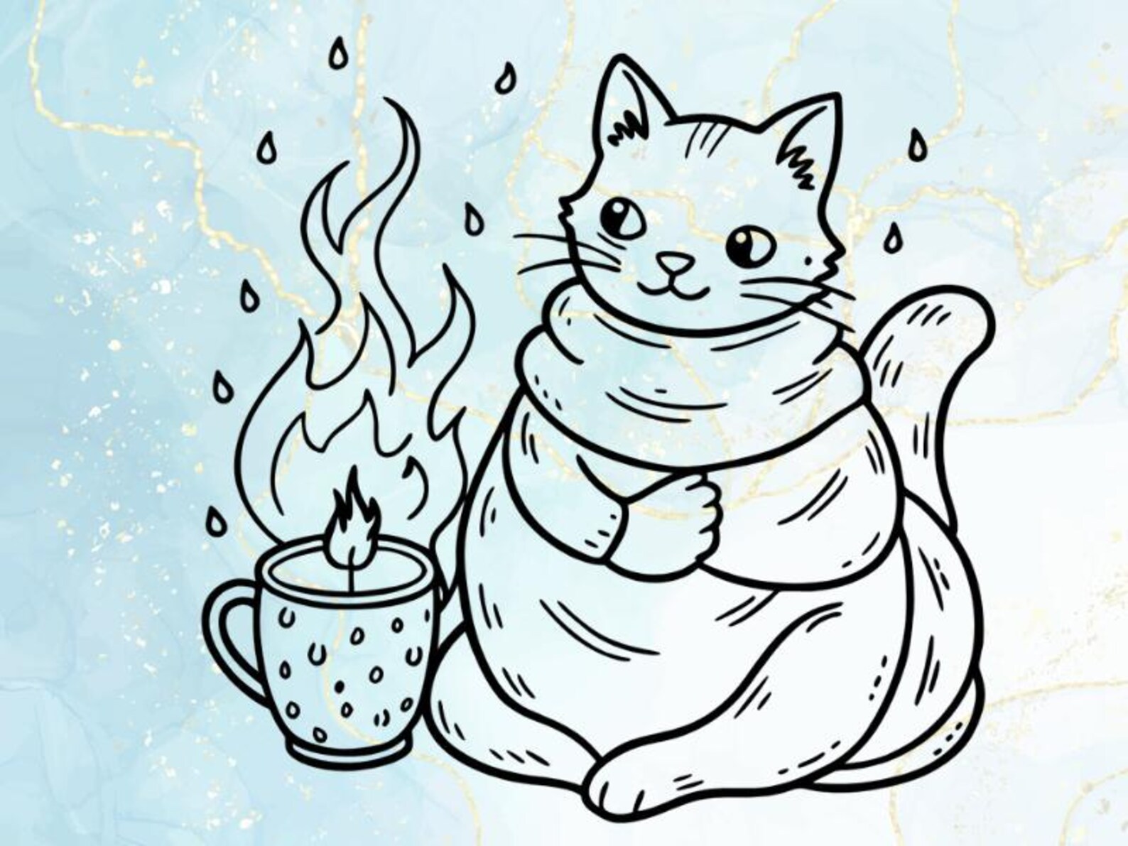Fuzzy Buddies: Cute and Cozy Coloring Book | Relaxing Illustrations for ...