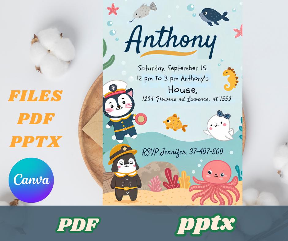 Octonauts Birthday Invitation Template - Printable & Editable Party ...