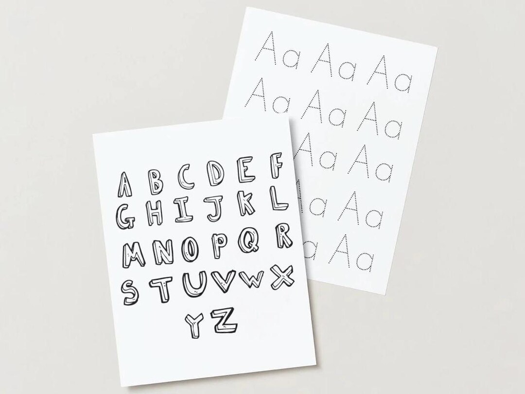 Alphabet Tracing Worksheet: A-Z Dotted Line Printable (PDF) - Etsy