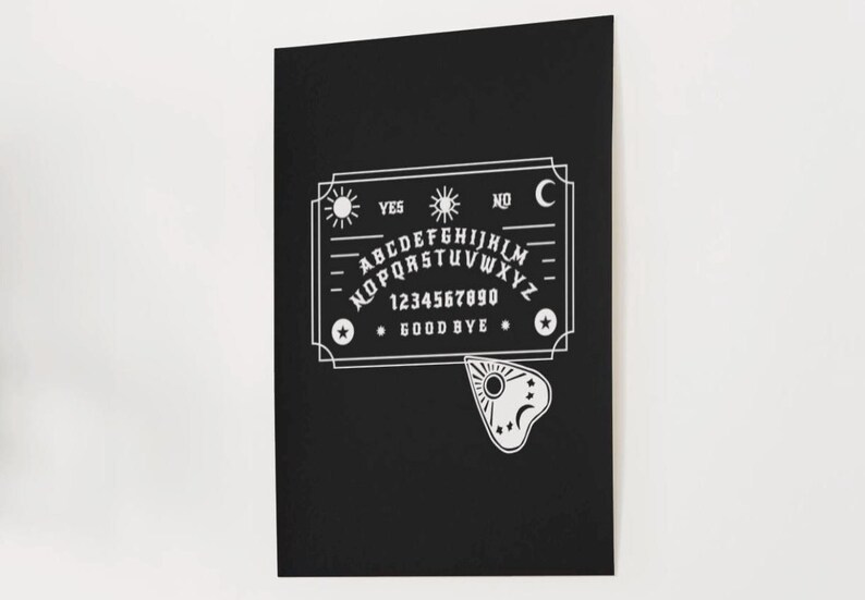 Monochrome Ouija Board Art Print: Gothic Gallery Wall (digital Download ...