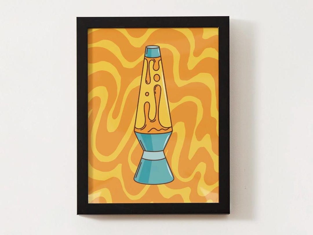 Lava Lamp PDF | Groovy Digital Art Print | Hippy Poster PDF | Gallery Wall Art - Etsy