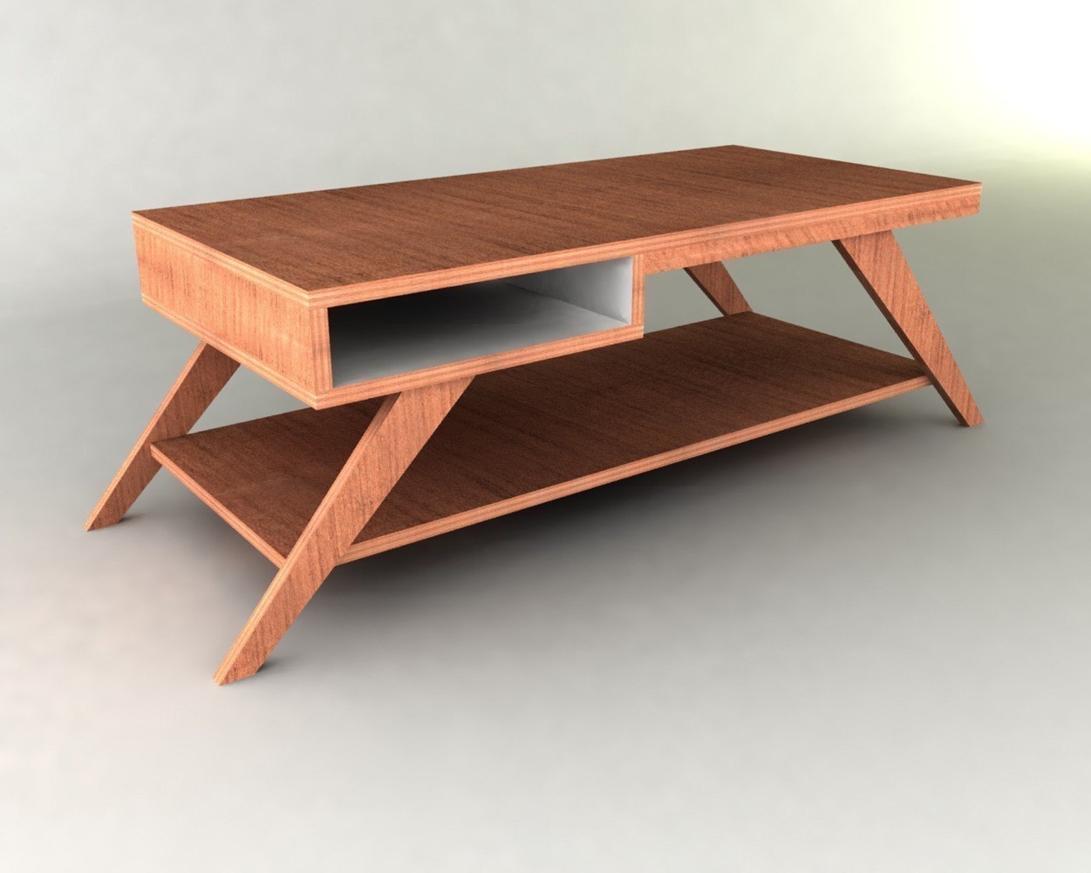 DIY Retro Modern Eames-style Coffee Table Furniture Plan - Etsy