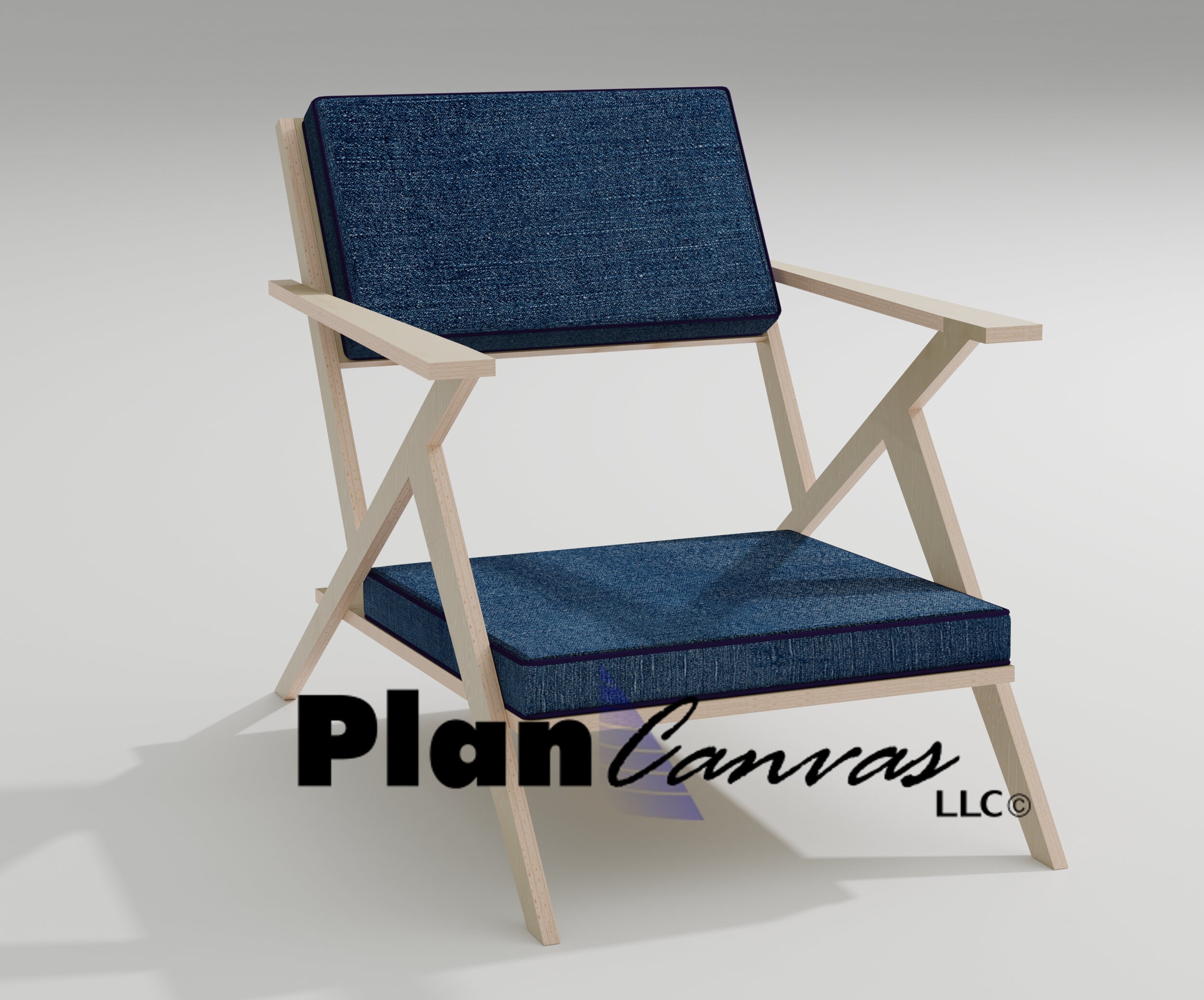 Relaxed Modern Chair Furniture Plan - Etsy