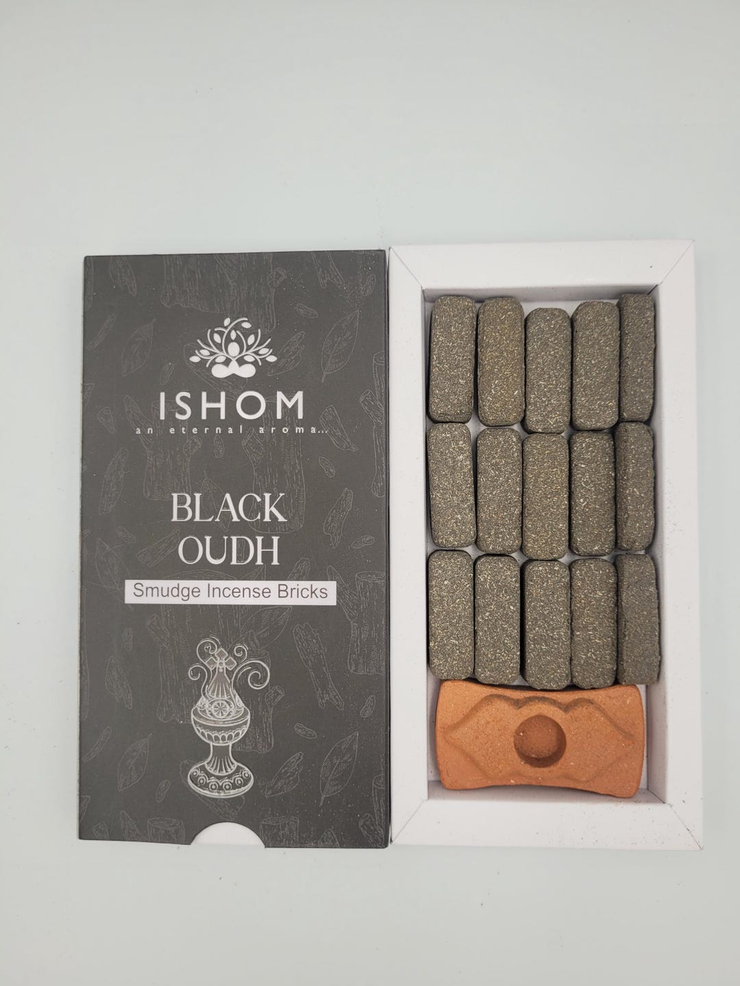 Handmade Agarwood Incense Smudge Bricks With Terracotta Burner - Etsy