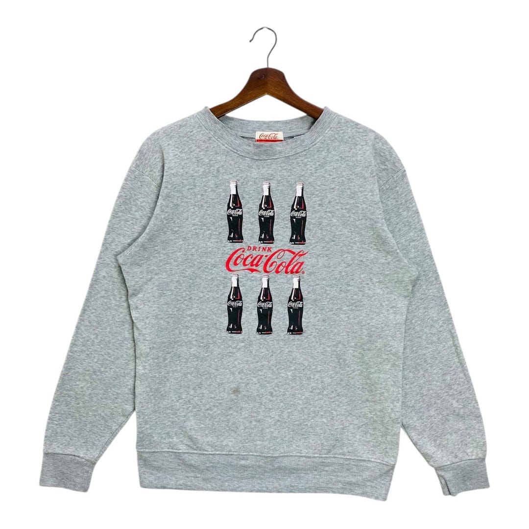 Vintage Coca Cola Sweatshirt Big Logo Spellout Pullover Jumper Crewneck ...