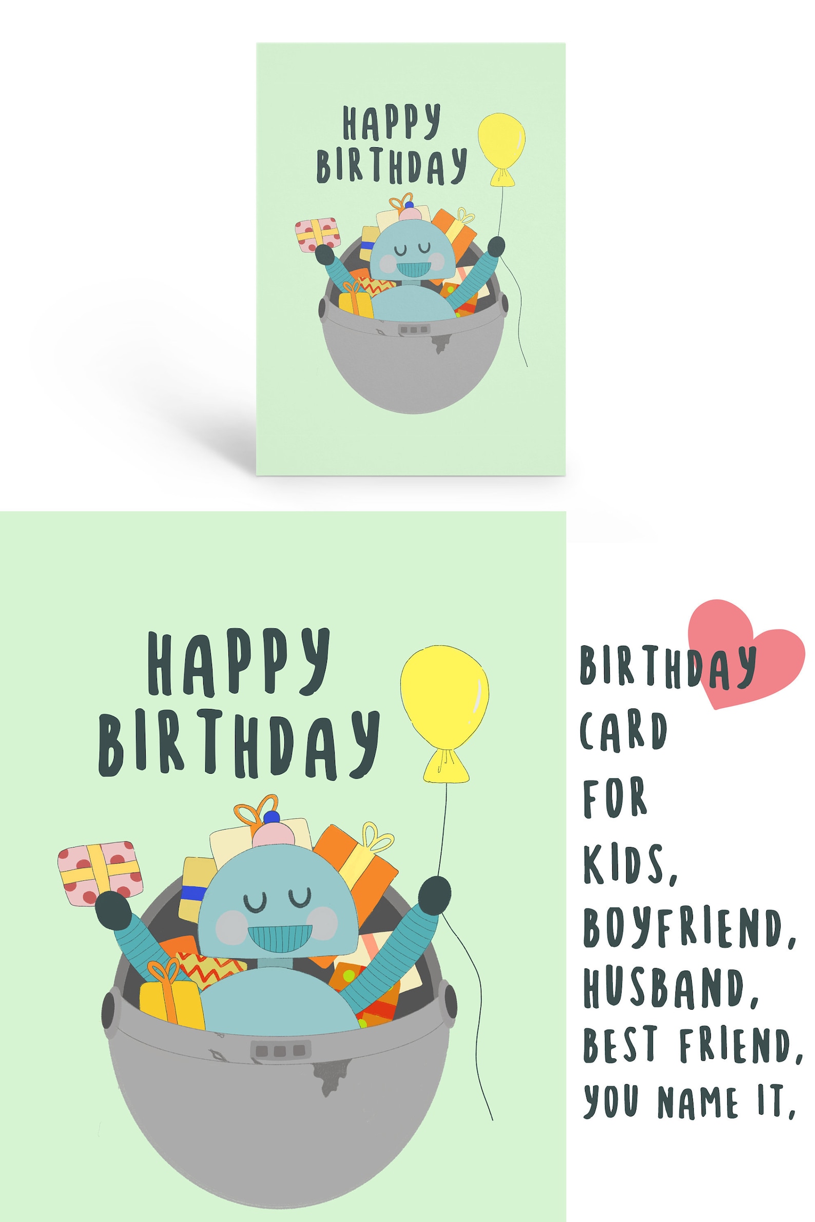 Kids Birthday Cards, Cute Birthday Card, Boy Birthday Card, Cards for ...