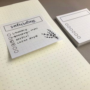 Minimalist to Do List Sticky Notes, Flower Notes, Kawaii Memopad - Etsy