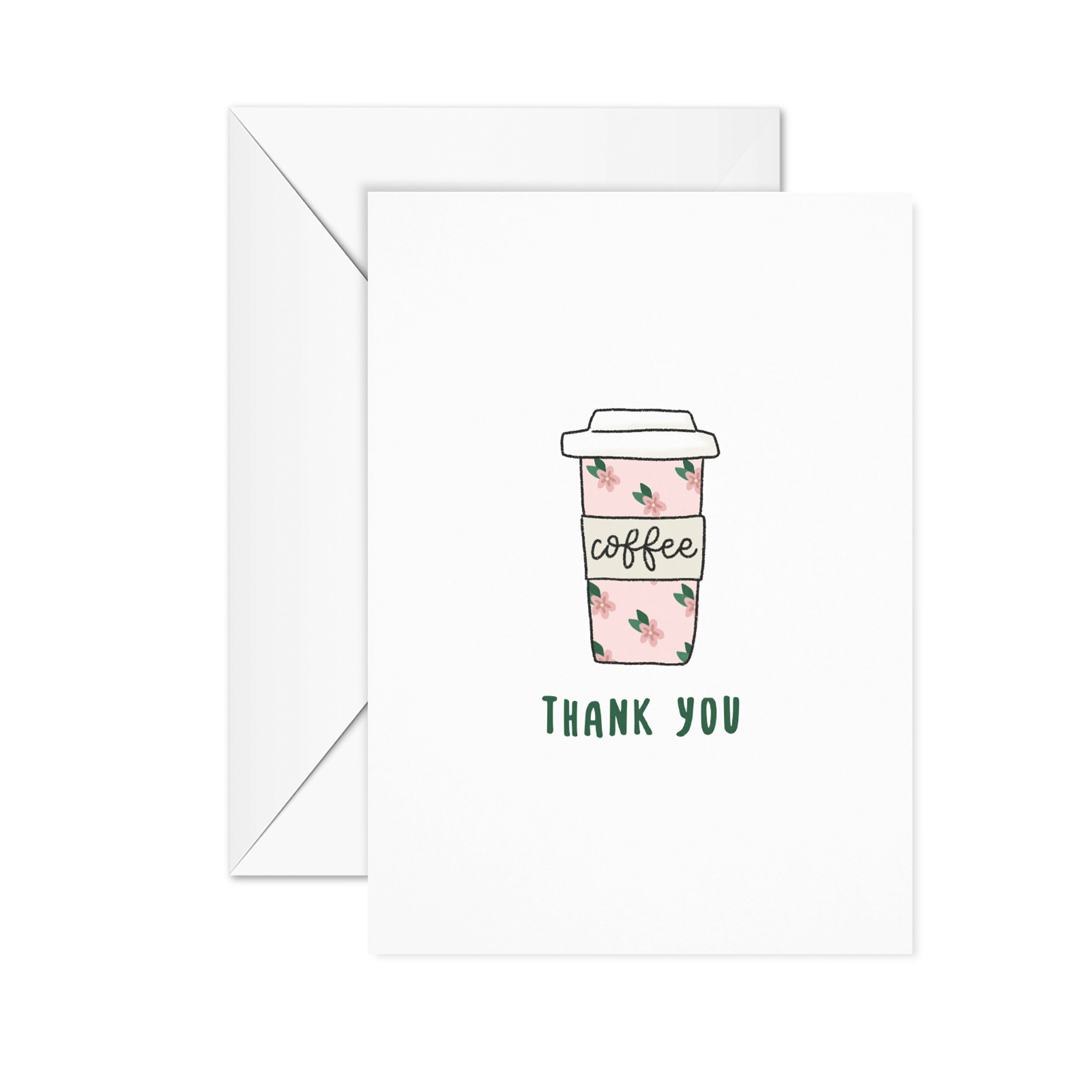 Thank You Cards Coffee Thank You Cards Set Thank You Cards | Etsy
