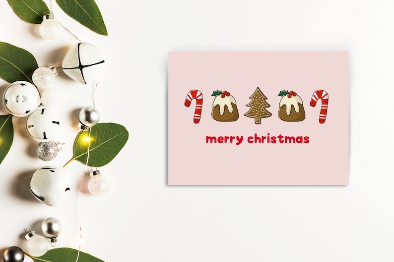 Cute Christmas Cards Pack, Merry Christmas Card, Funny Christmas Card ...
