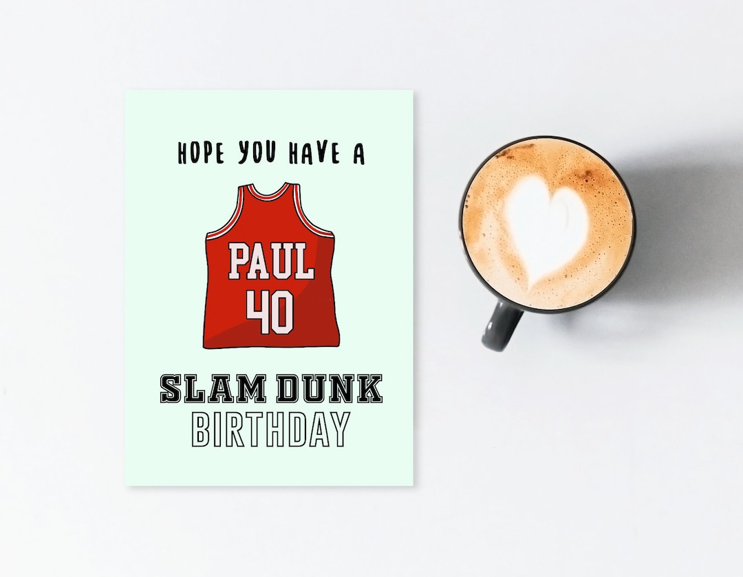 Personalized Basketball Birthday Card, Hope You Have a Slam Dunk ...