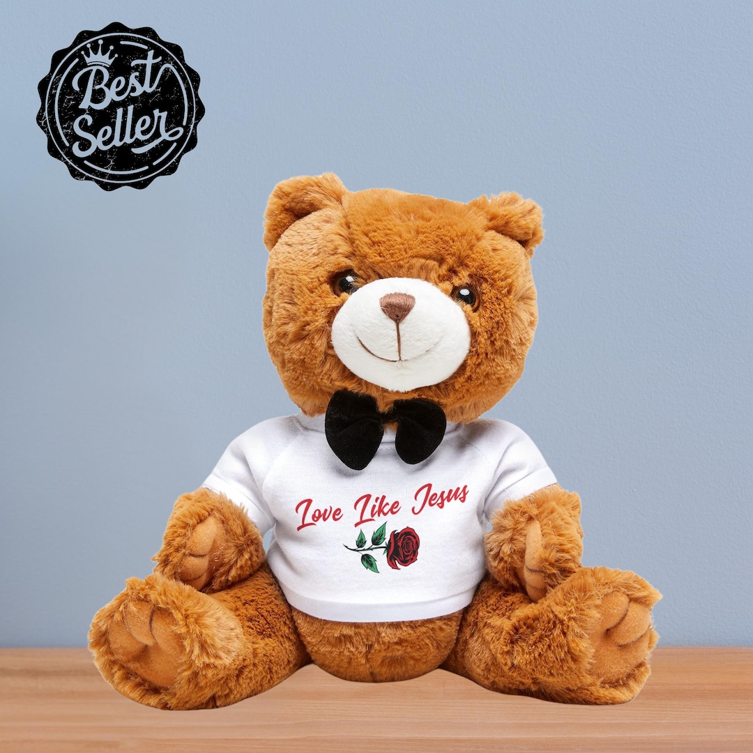 Love Like Jesus Personalized Teddy Bear - A Heartwarming Christian Gift ...
