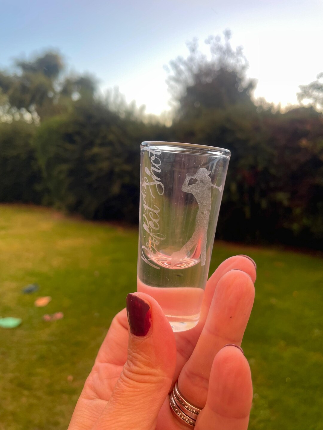 Personalised Bespoke Golf Fan ANY SPORT Perfect Shot Glass, Special ...