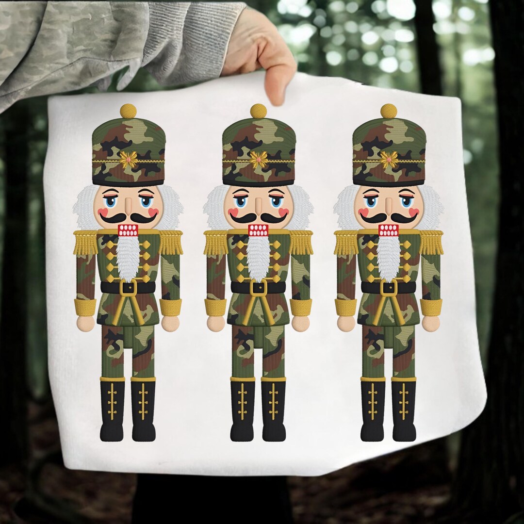 Camo Nutcracker PNG | Rustic Hunting Christmas Yarn Design - Etsy