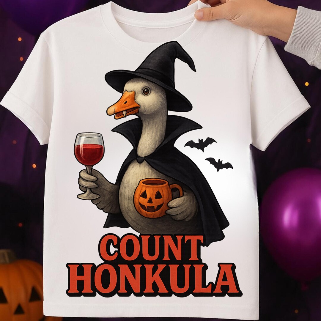 Count Honkula PNG: Funny Vampire Goose Halloween Sublimation Clipart - Etsy