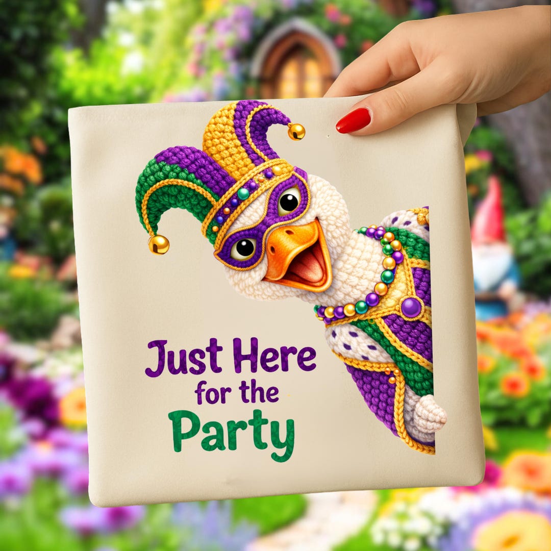 Mardi Gras Silli Goose PNG: Faux Yarn Jester Funny Carnival Design - Etsy