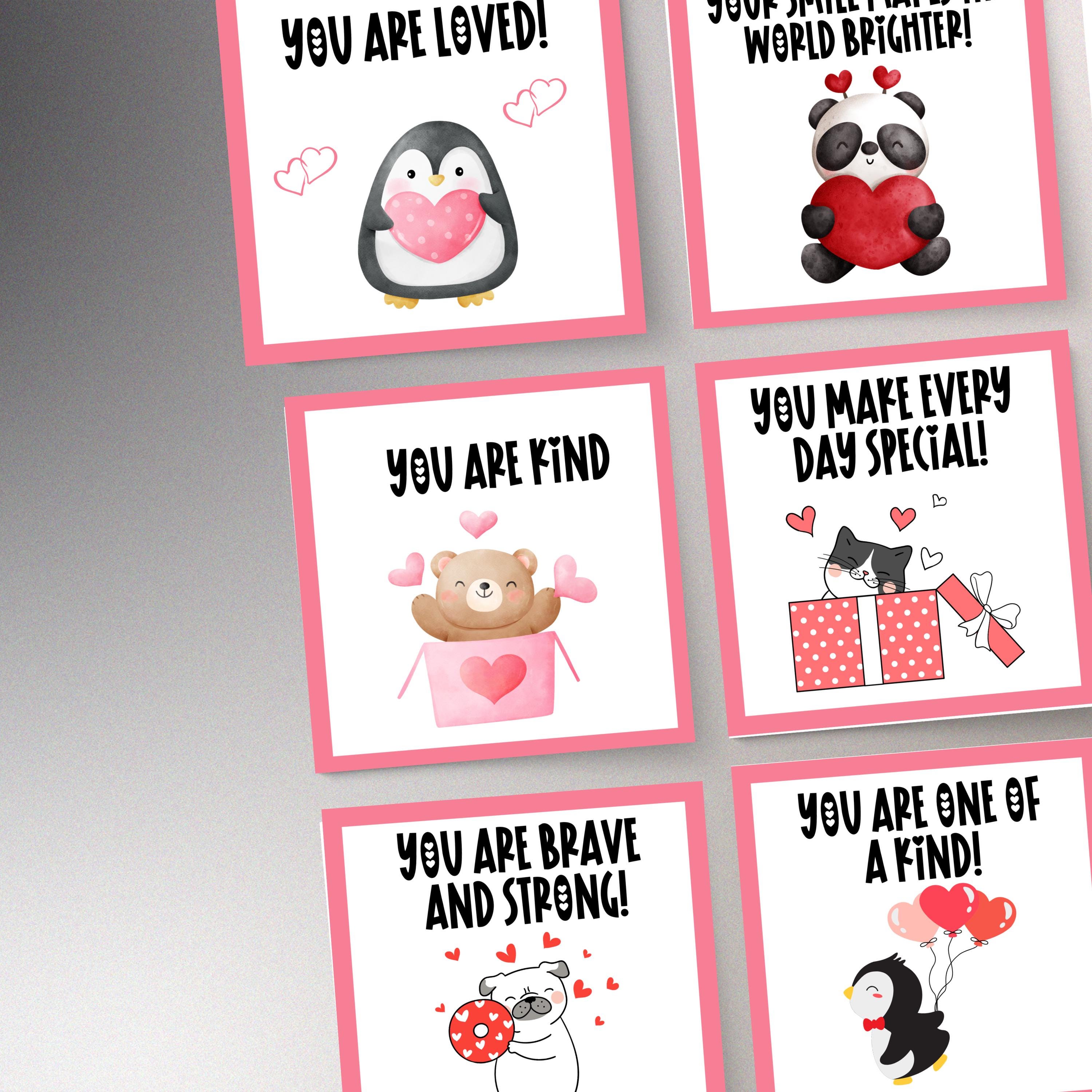 Affirmation Cards for Kids Printable Valentine Cards Positive ...