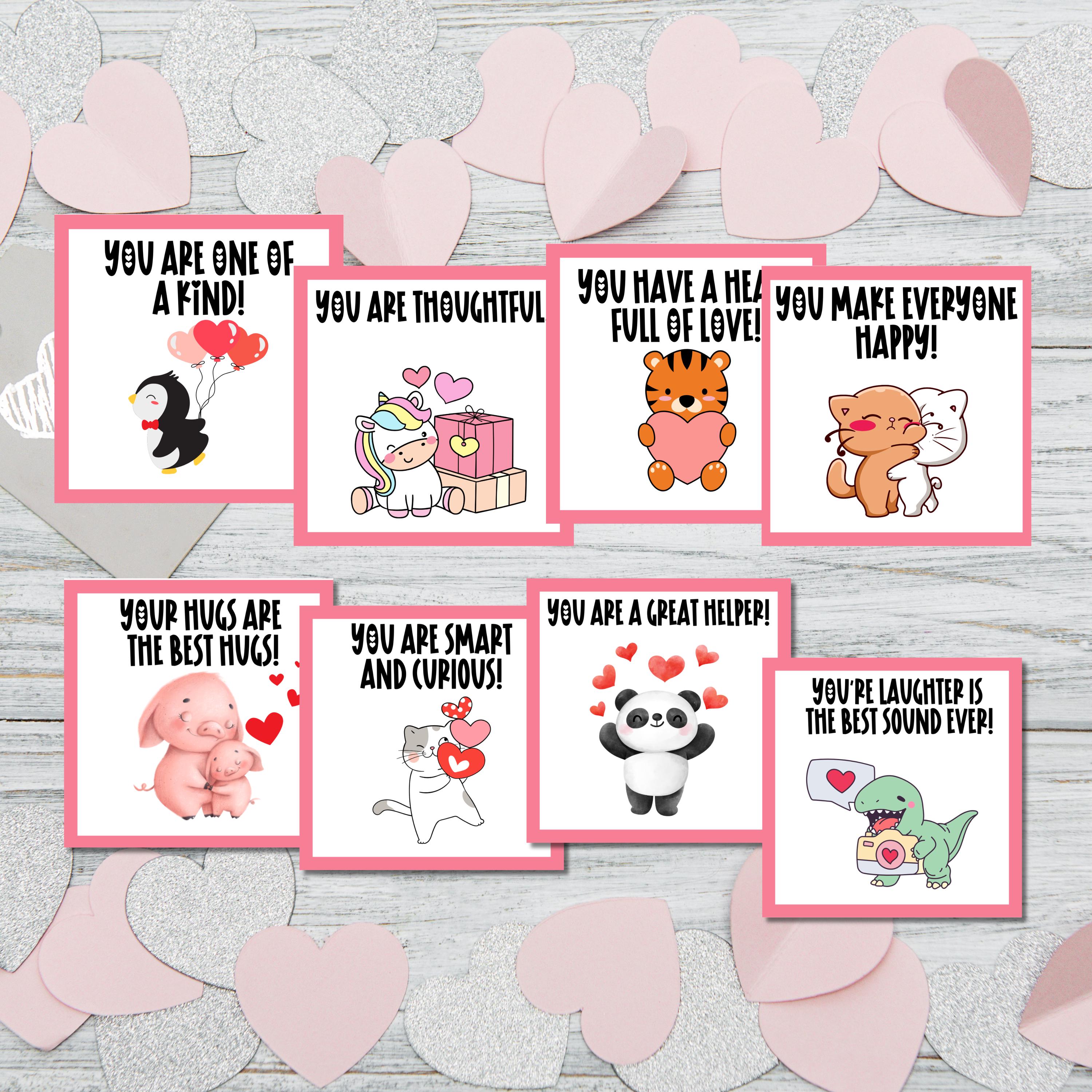 Printable Affirmation Cards for Kids: Valentine's Day, Montessori ...