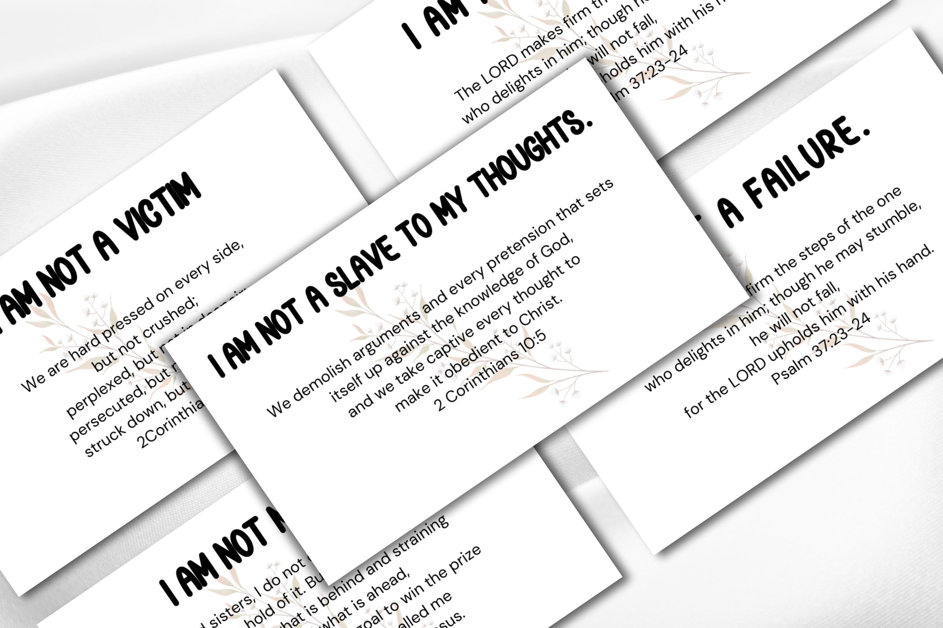 Affirmation Cards, Scripture Cards Encouraging Bible Verse Cards for ...