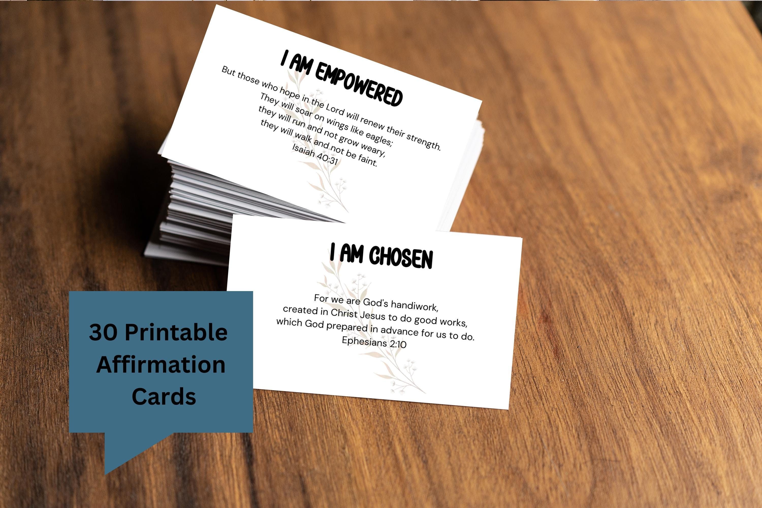 Affirmation Cards, Scripture Cards Encouraging Bible Verse Cards for ...