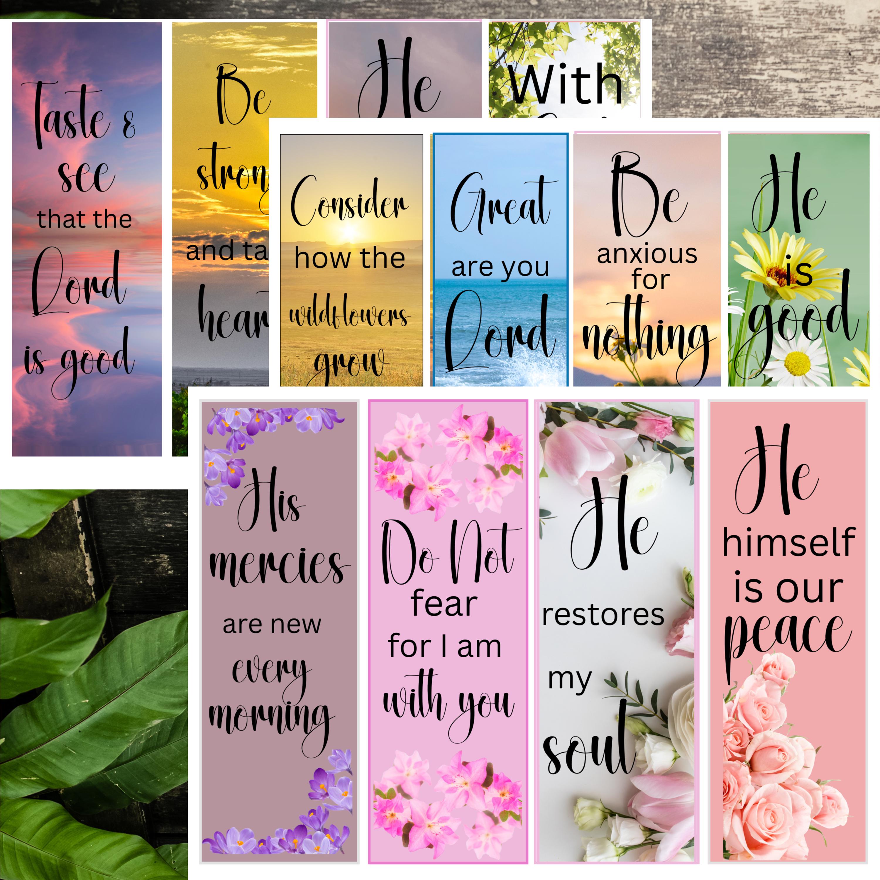 Printable Bible Verse Bookmarks: Inspirational Scripture Reminders ...