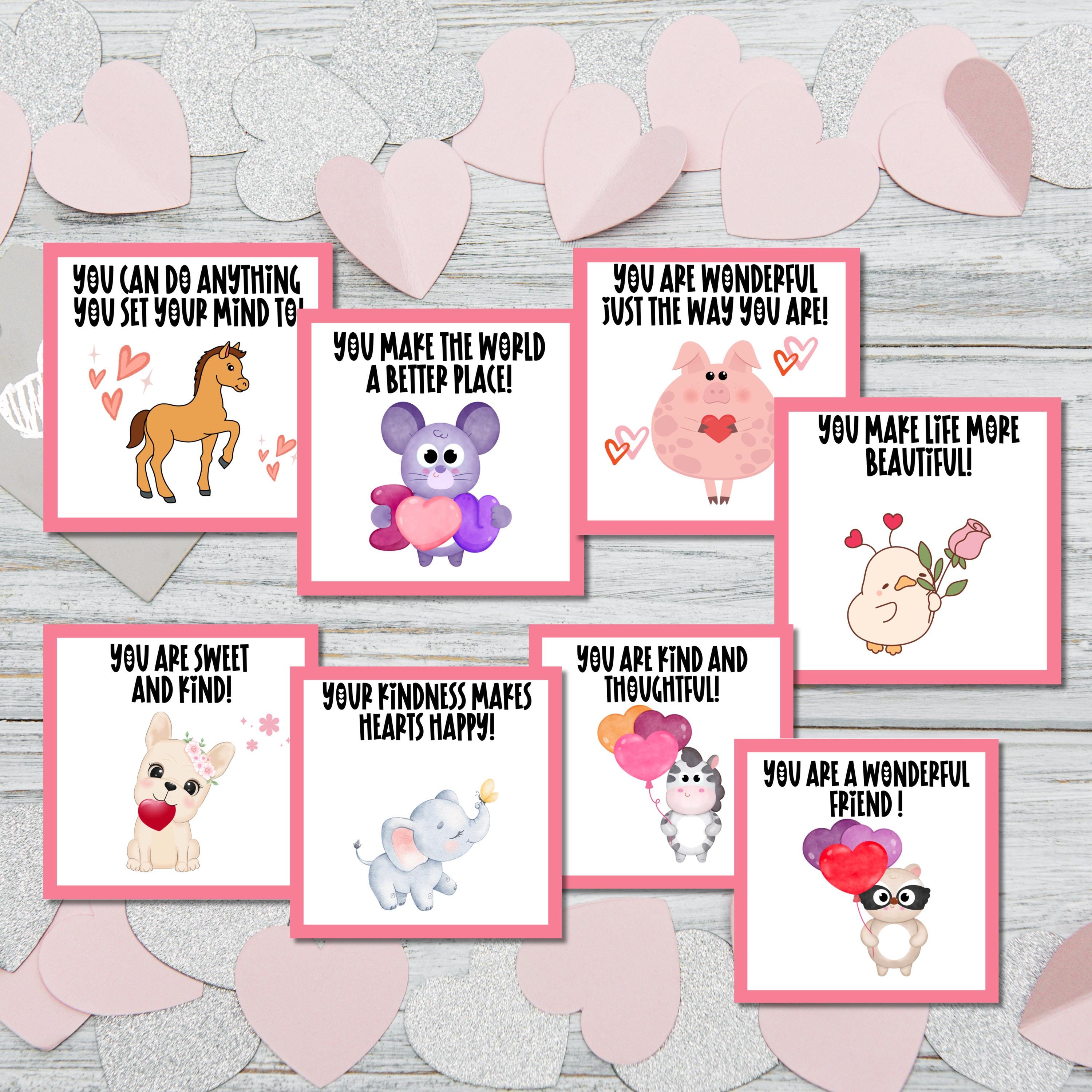 Affirmation Cards for Kids Printable Valentine Cards Positive ...