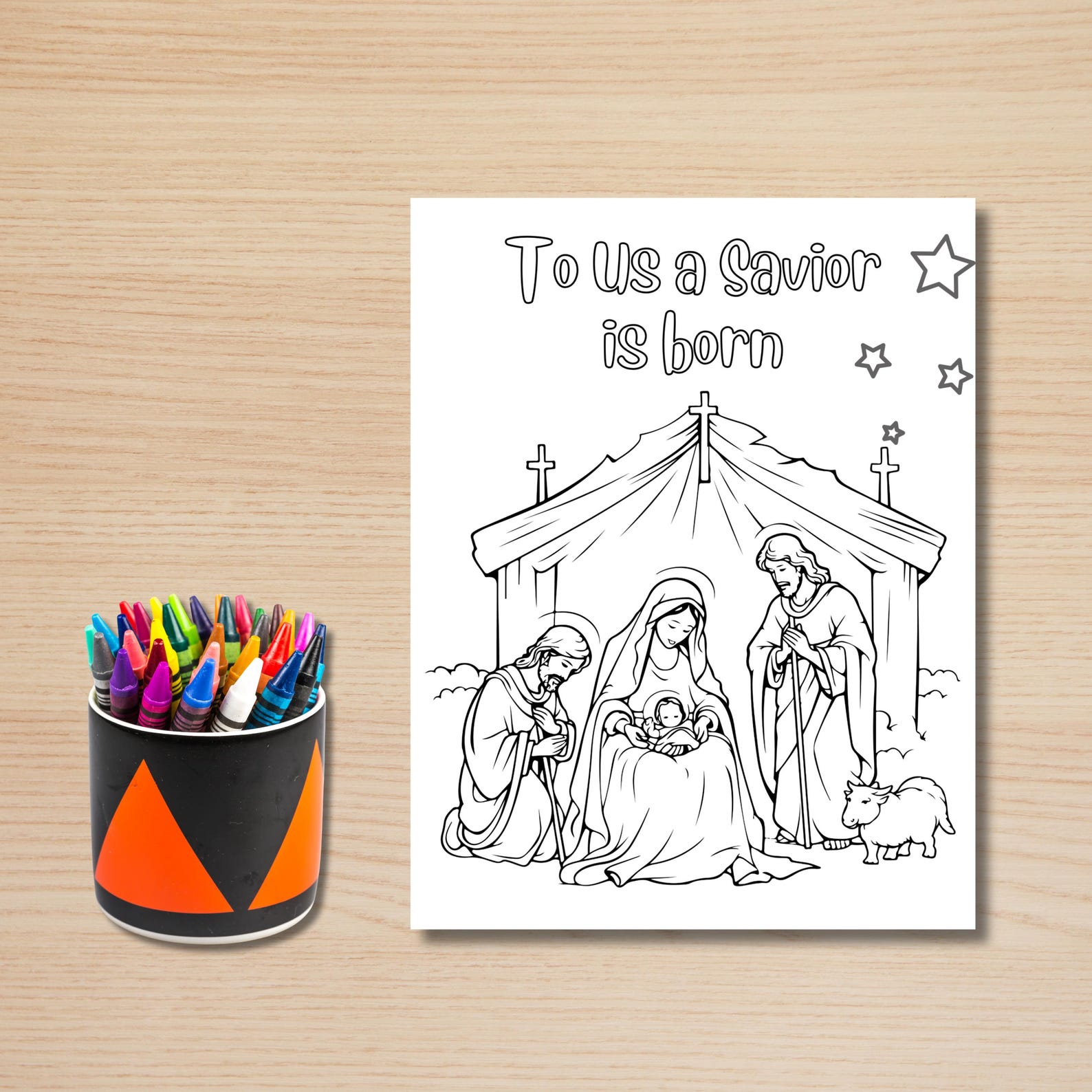 Nativity Coloring Pages: Christmas Story Activity (printable PDF) - Etsy