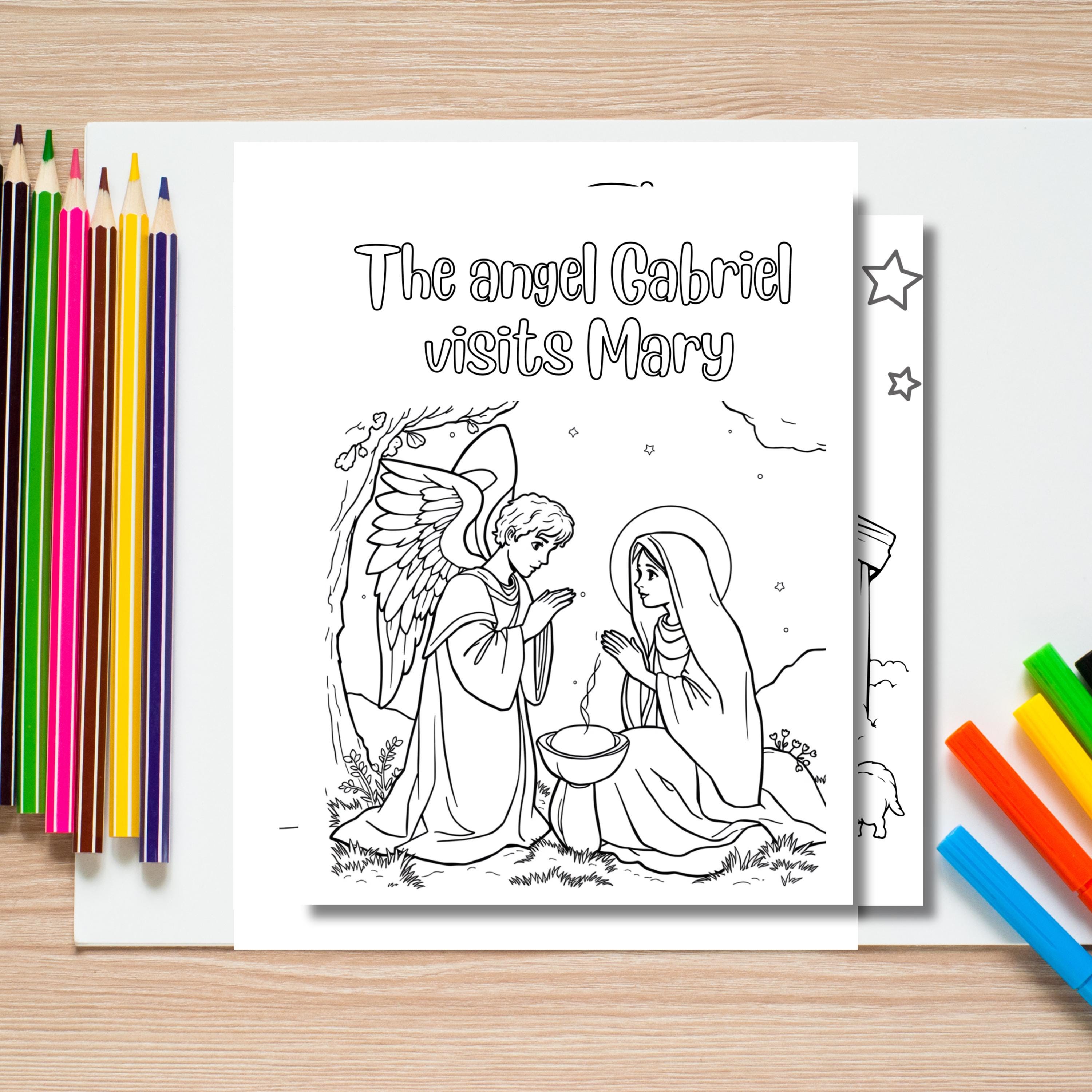 Nativity Coloring Pages: Christmas Story Activity (printable PDF) - Etsy