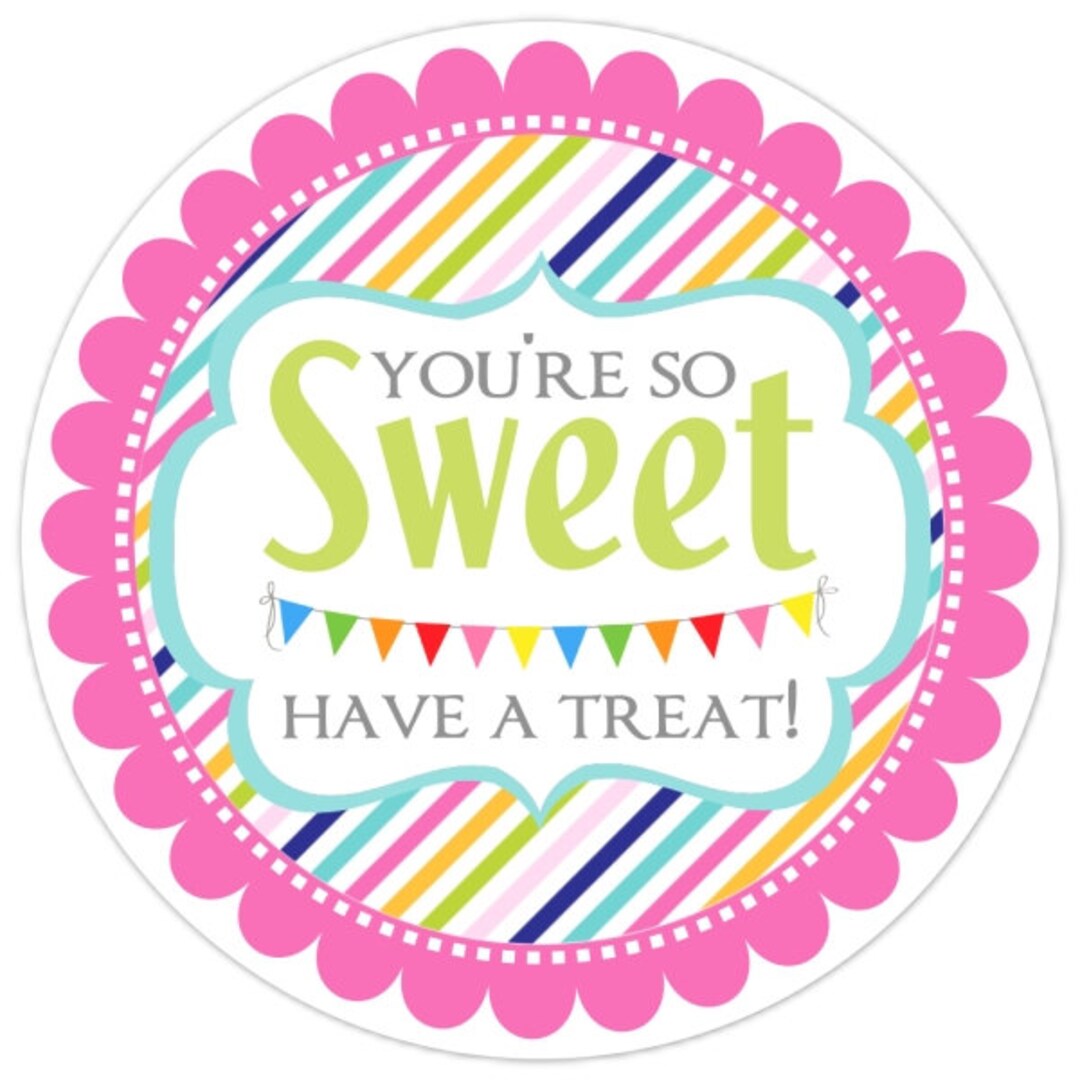 Birthday Stickers, Have a Sweet Treat Tag, Birthday Favor Labels ...