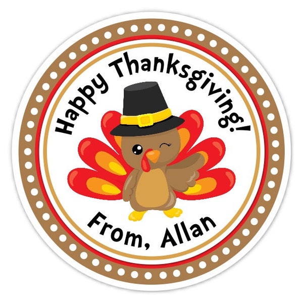 Custom Thanksgiving Stickers - Etsy