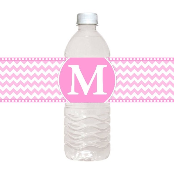 Chevron Water Bottle Labels - Etsy