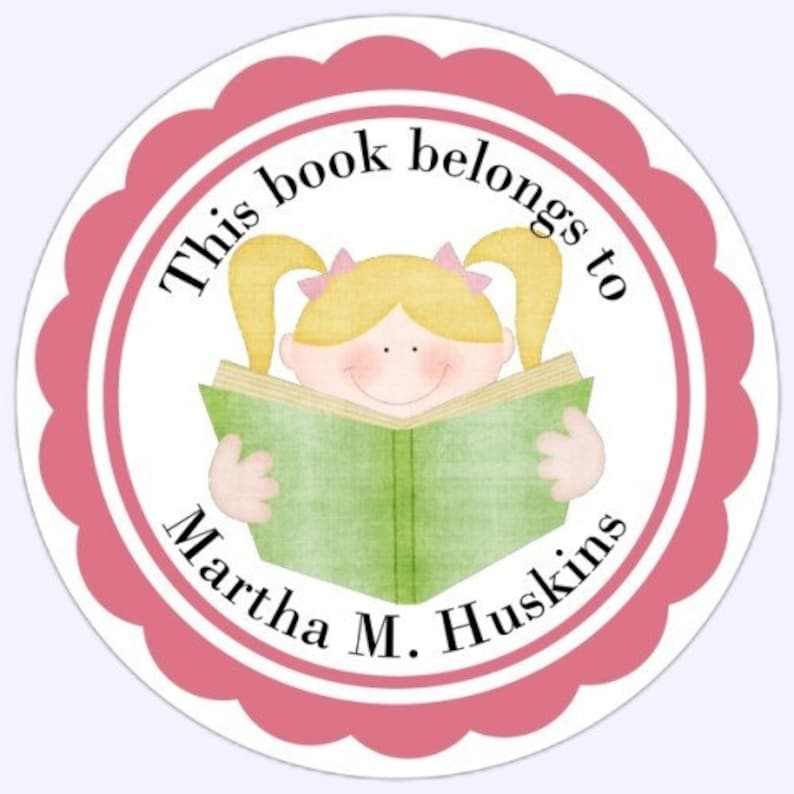 36 Custom Book Belongs to Stickers Bookplate Labels - Etsy
