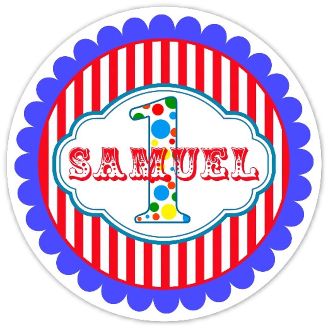 36 Carnival Birthday Labels First Birthday Circus Stickers - Etsy