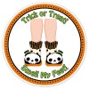 Cute Halloween Labels, Trick or Treat Smell My Feet Stickers, Skeleton ...