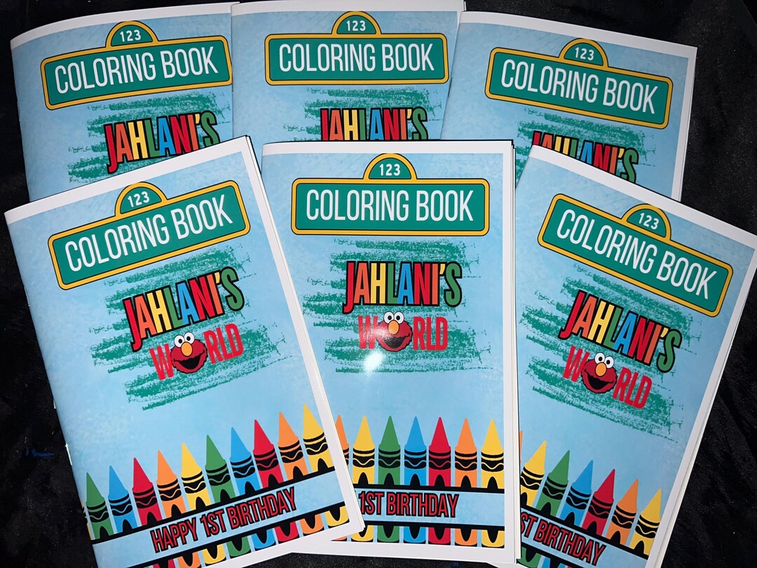 Custom Elmo/sesame Street Coloring Book - Etsy