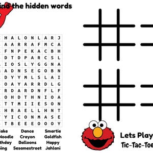 Custom Elmo/sesame Street Coloring Book - Etsy