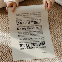 Hearts & Quotes Love Wall Art Print: Valentine's Day Decor (digital ...
