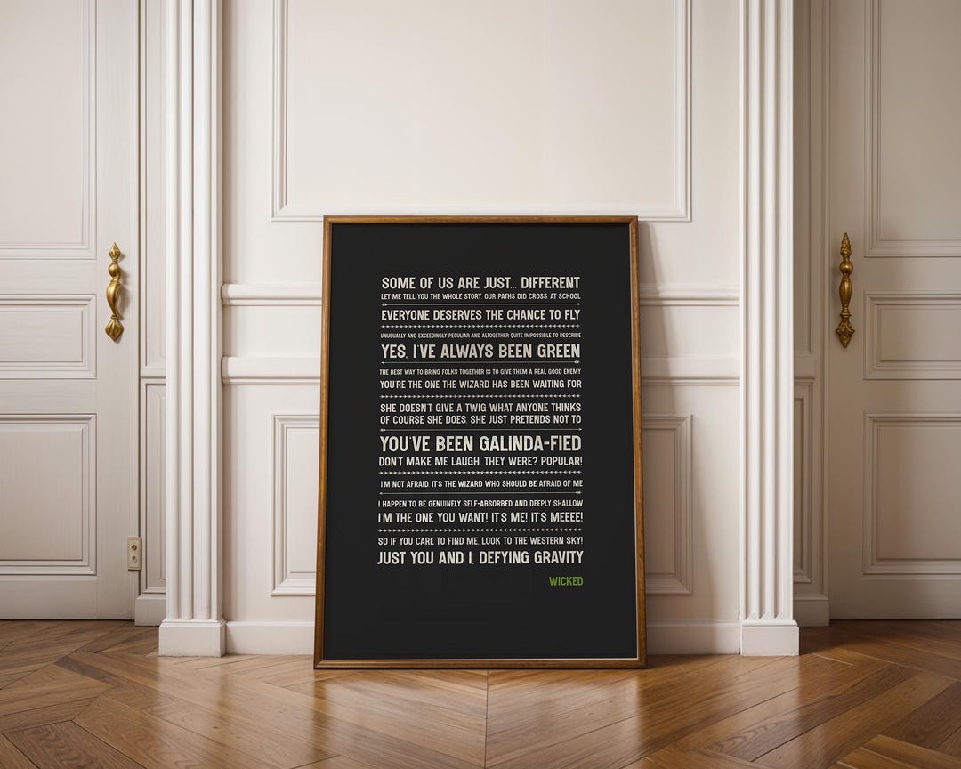 Wicked Quotes - Dark | Framed Poster | Quotes Wall Art - Etsy
