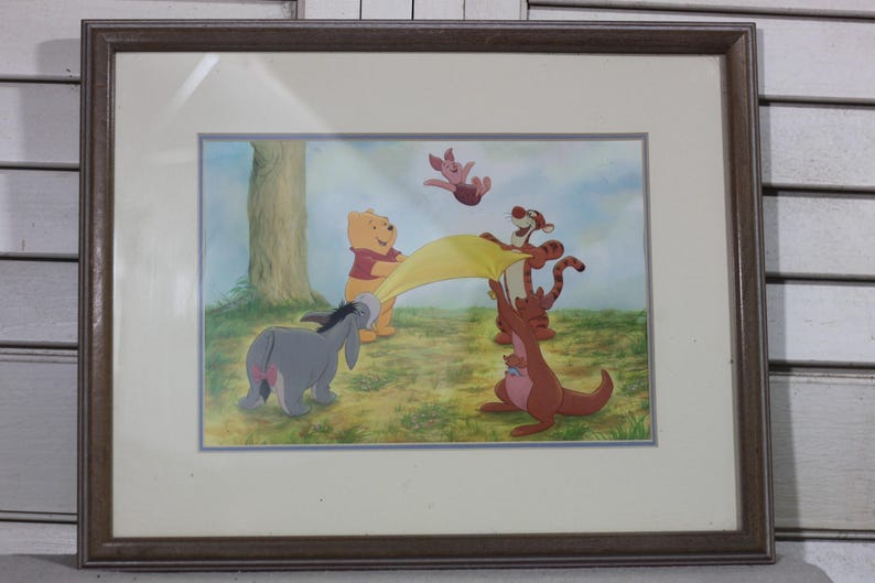 Vintage Winnie the Pooh Tiger, Eeyore, Kanga and Roo Bouncing Piglet on ...