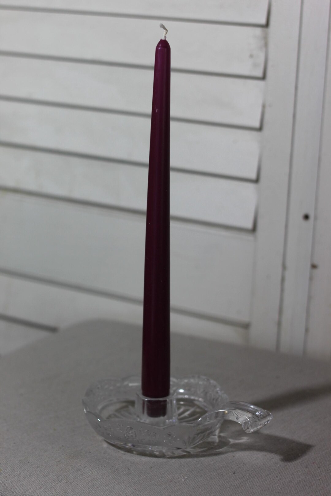 Southern Garden Oneida Glass Chamberstick Candle Holder/crystal Candle ...