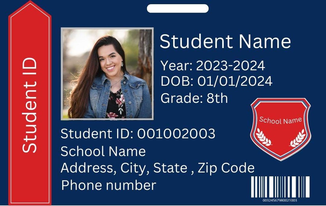 Homeschool Student and Teacher EDITABLE ID Templates - Etsy