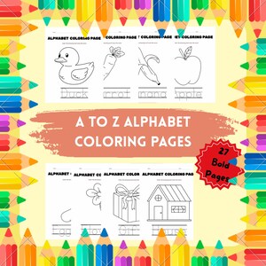 A-Z Alphabet Coloring Pages for Kids – Fun & Educational Printables for ...