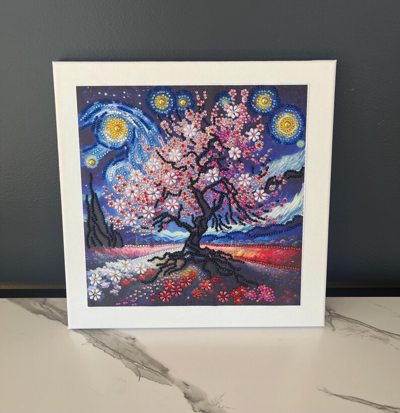 Starry Night Tree 3D, Creative Starry Night Wall Decor, Vincent Van ...